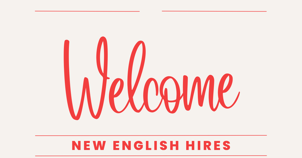 Welcome New Hires 25-26 | Department of English
